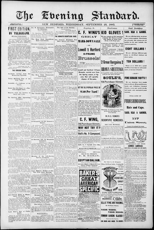 Evening Standard. September 23, 1885 - Digital Commonwealth