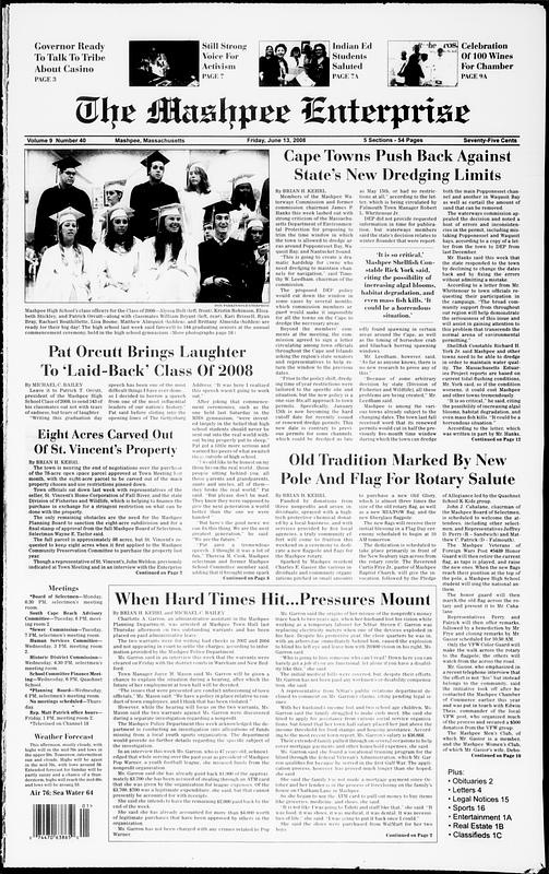 The Mashpee Enterprise. June 13, 2008 - Digital Commonwealth