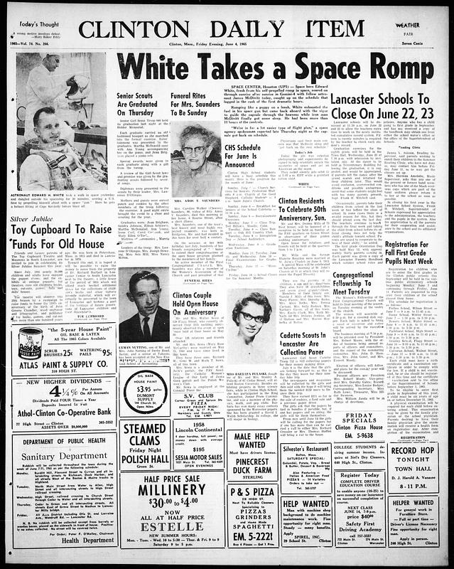 Clinton Daily Item. June 04, 1965 - Digital Commonwealth