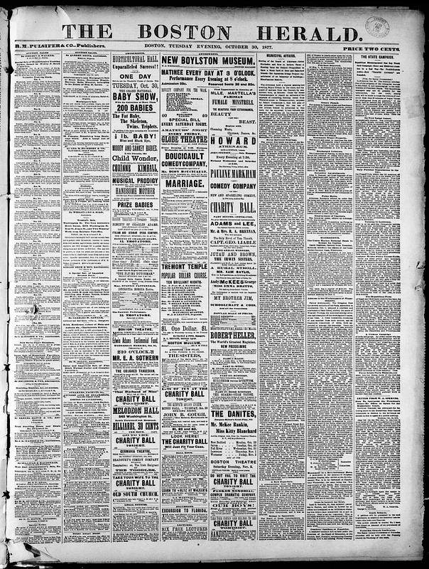 The Boston Herald. October 30, 1877 - Digital Commonwealth