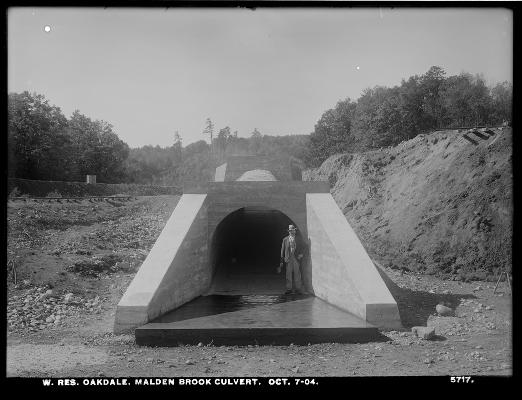 Wachusett Reservoir, Malden Brook culvert, Oakdale, West Boylston, Mass ...