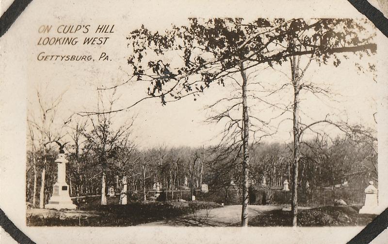 On Culp's Hill looking west, souvenir view, Gettysburg, PA - Digital ...