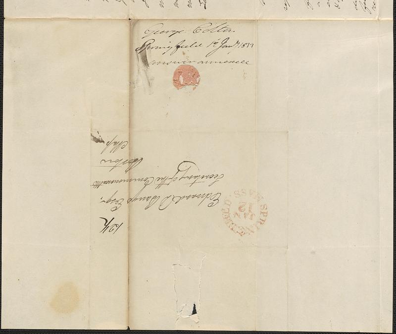 George Colton to Edward Bangs, 12 January 1833 - Digital Commonwealth