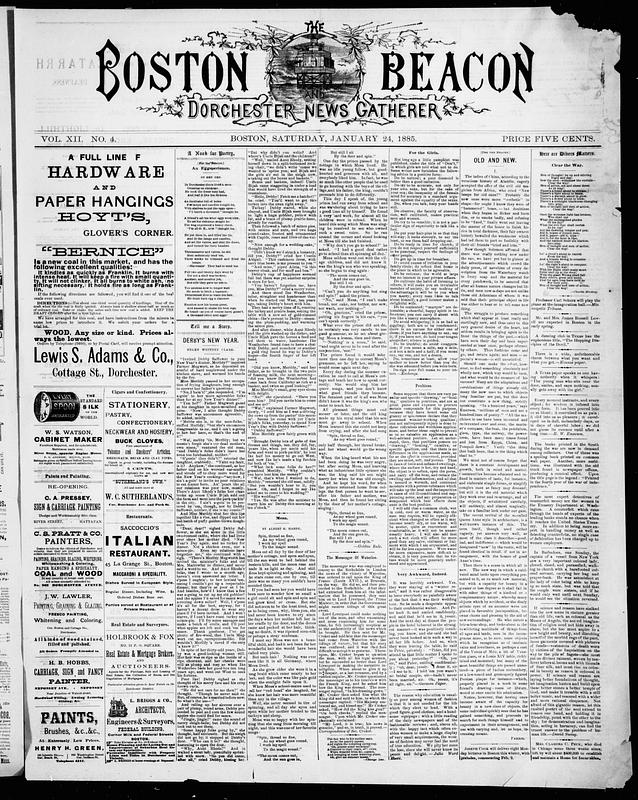The Boston Beacon and Dorchester News Gatherer, January 24, 1885 ...