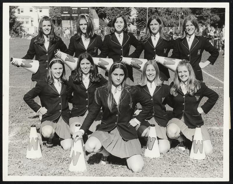 Winchester High Cheerleaders - Front (l-r) Elaine Fitzgerald, Jeannie ...