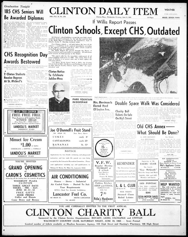 Clinton Daily Item. June 09, 1965 - Digital Commonwealth