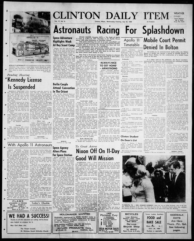 Clinton Daily Item. July 23, 1969 - Digital Commonwealth