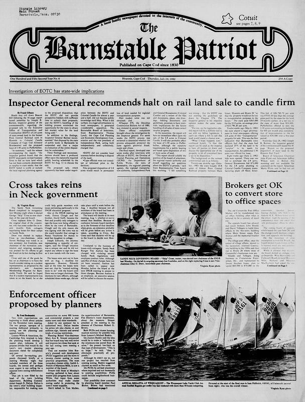 Barnstable Patriot. July 29, 1982 - Digital Commonwealth