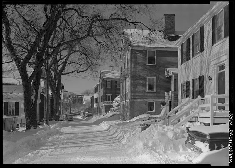 Summer Street, snow - Digital Commonwealth