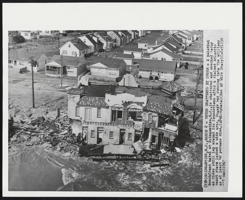 House Shattered by Storm - A palatial beachfront hotel at Brigantine, N ...