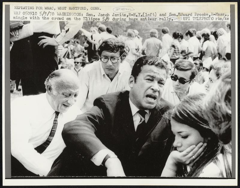 Sen. Jacob Javits, R-N.Y. (left) and Sen. Edward Brooke, R-Mass ...