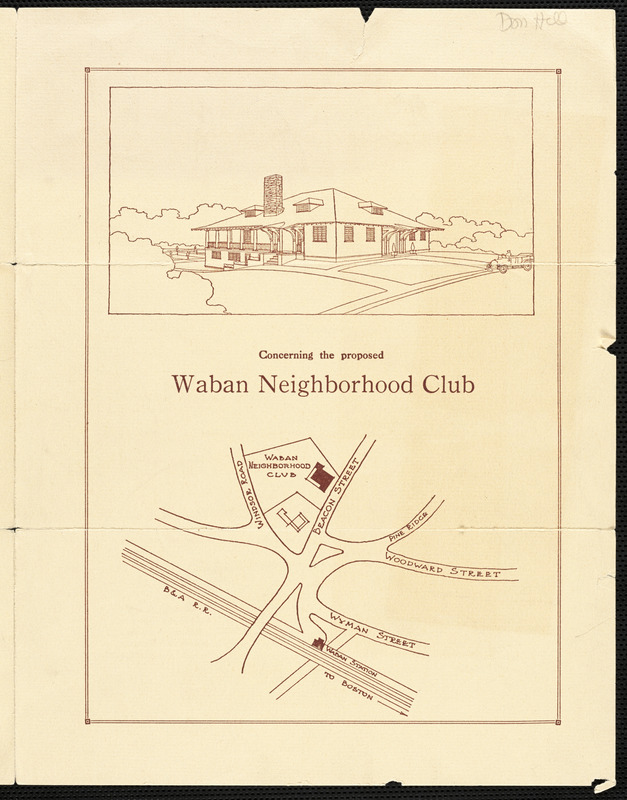 Concerning the proposed Waban Neighborhood Club - Digital Commonwealth