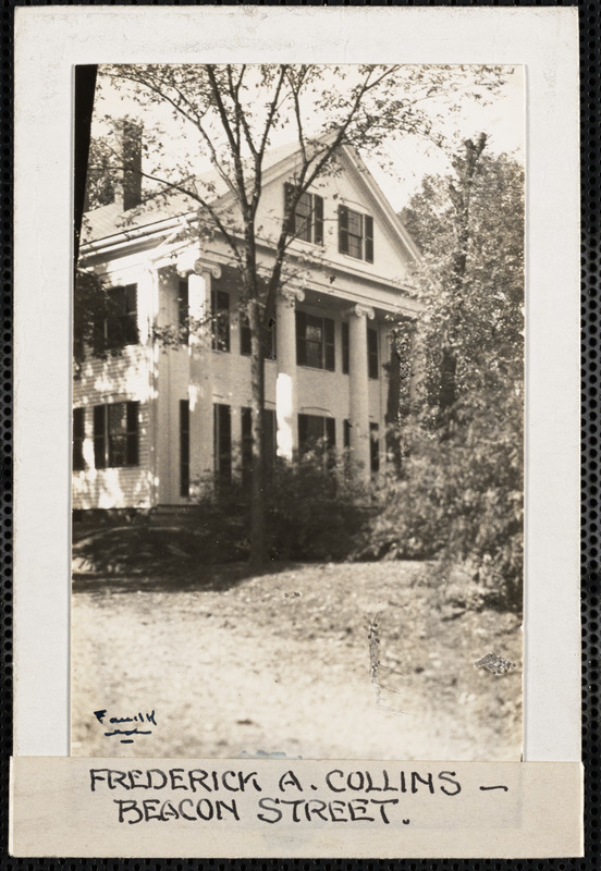 Frederick A. Collins House on Beacon Street - Digital Commonwealth
