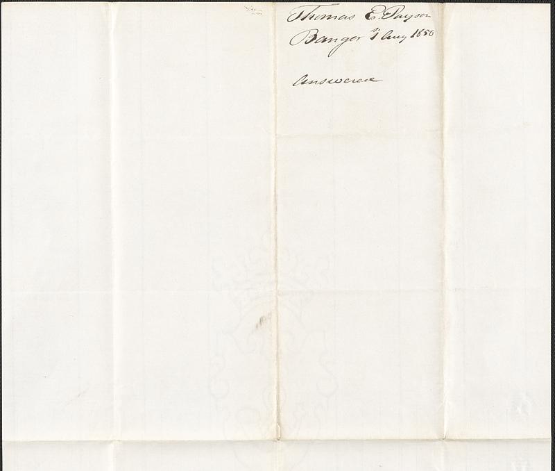 Thomas E. Payson to George Coffin, 1 August 1850 - Digital Commonwealth