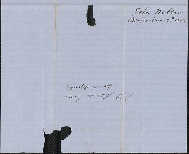 John Webber to Anson P. Morrill, 13 December 1851 - Digital Commonwealth