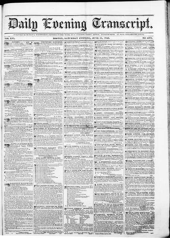 Daily Evening Transcript - Digital Commonwealth