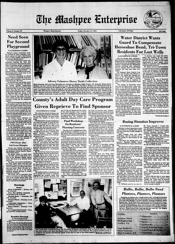 The Mashpee Enterprise. October 13, 1995 - Digital Commonwealth