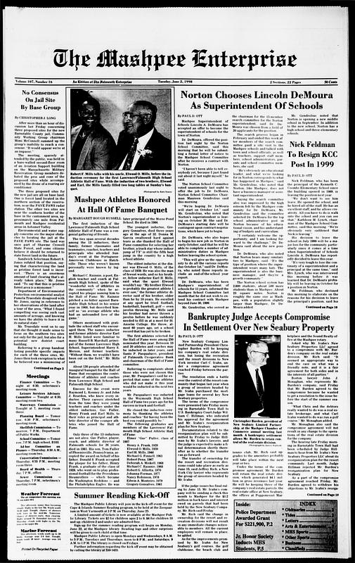 The Mashpee Enterprise. June 02, 1998 - Digital Commonwealth
