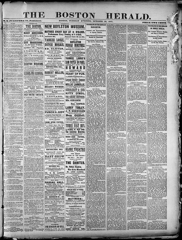 The Boston Herald. October 16, 1877 - Digital Commonwealth