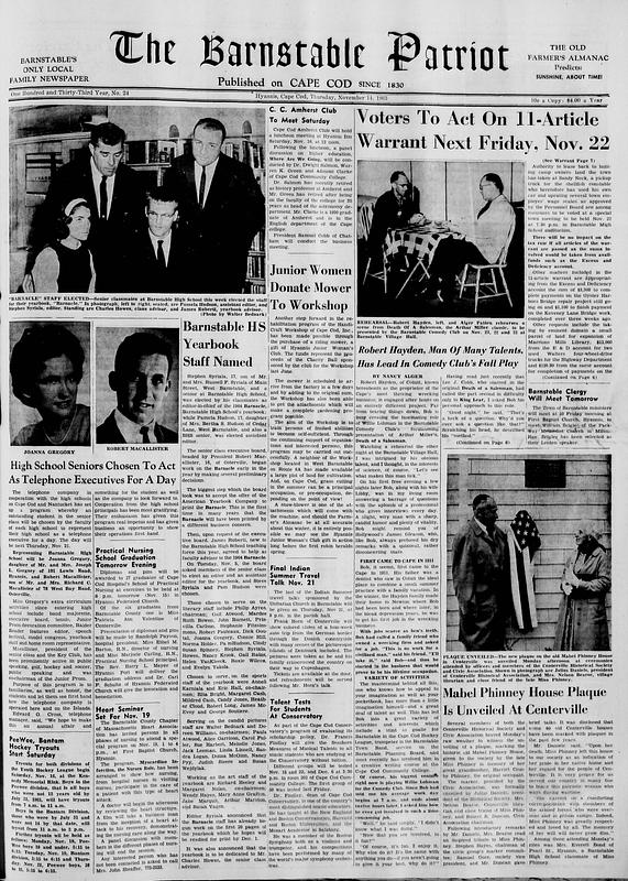 Barnstable Patriot. November 14, 1963 - Digital Commonwealth