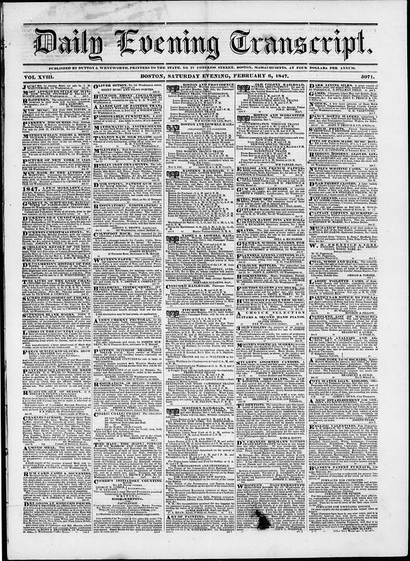 Daily Evening Transcript - Digital Commonwealth