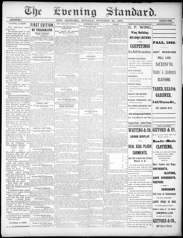 Evening Standard. October 29, 1888 - Digital Commonwealth