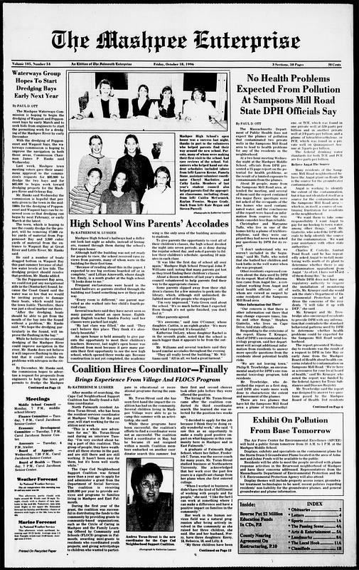 The Mashpee Enterprise. October 18, 1996 - Digital Commonwealth