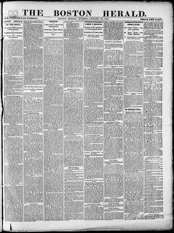 The Boston Herald. January 24, 1876 - Digital Commonwealth