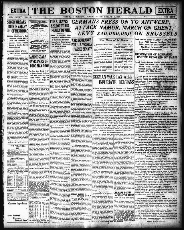 The Boston Herald. August 22, 1914 - Digital Commonwealth