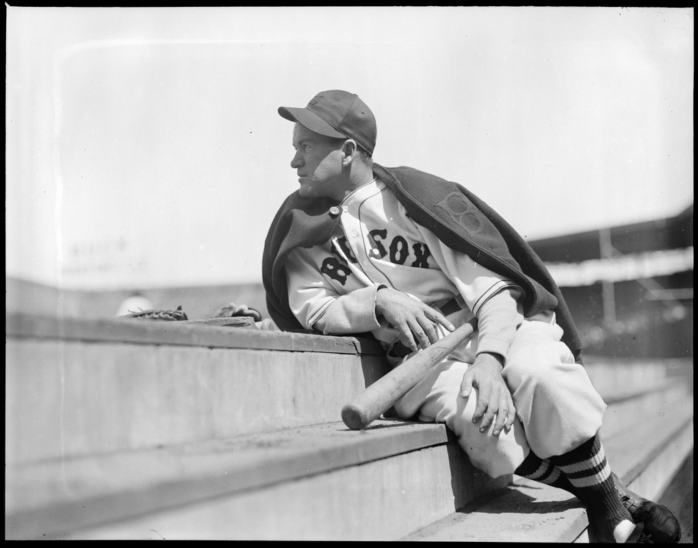 Joe Cronin, Boston Red Sox, on dugout steps - Digital Commonwealth