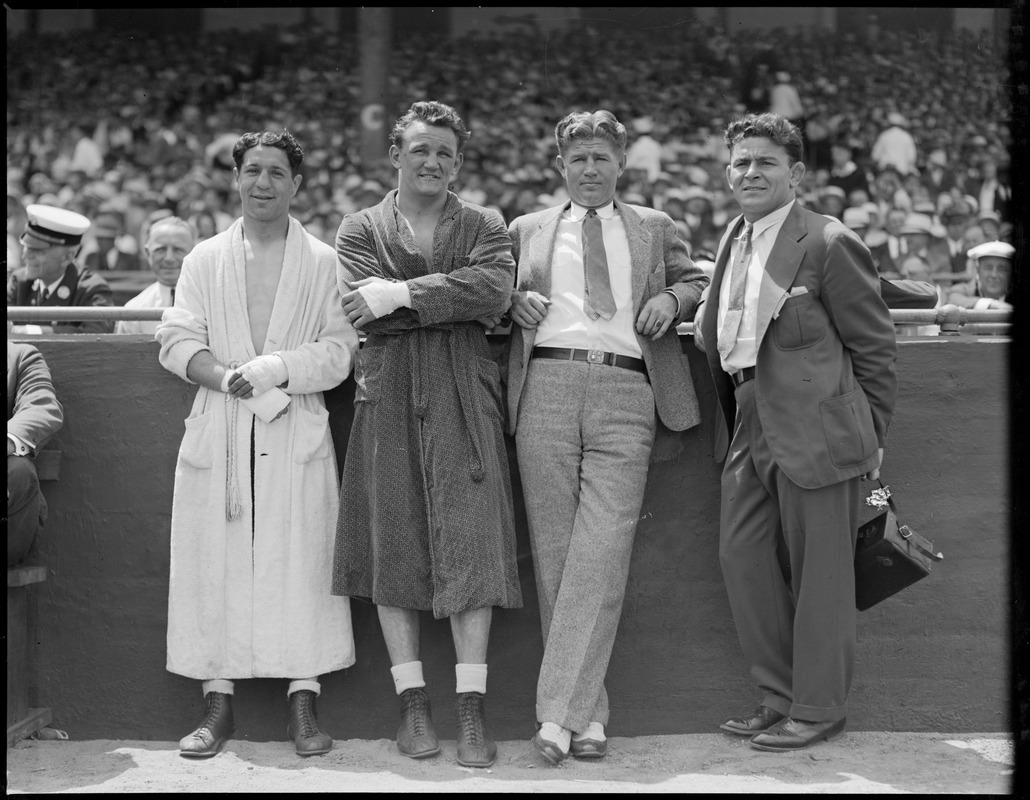 John Indrisano and Ernie Schaaf taped up and ready to go stand with Art ...