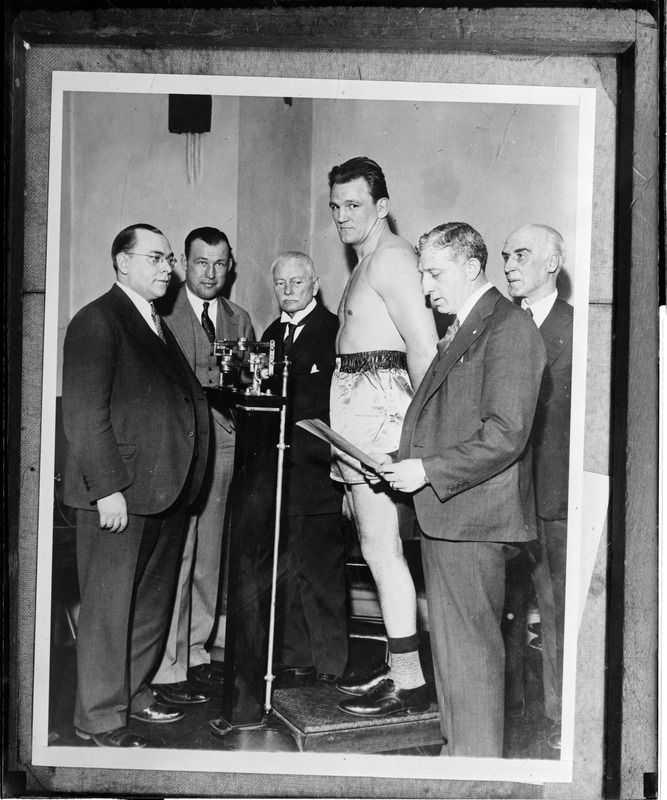 Ernie Schaaf has last weigh-in in fight vs. Carnera - Digital Commonwealth