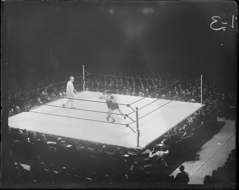 Sammy Fuller and Tony Canzoneri in the couch during fight at Boston ...