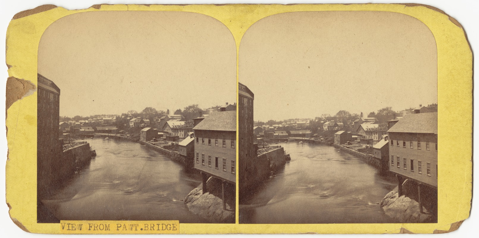 View down the river from Pawtucket Bridge - Digital Commonwealth