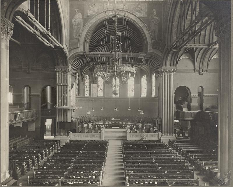 Interior view of Trinity Church, nave - Digital Commonwealth
