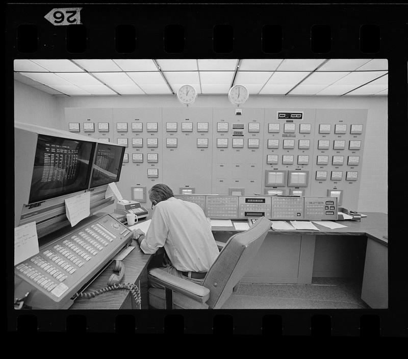 New England Electric Systems power grid control room, Westborough ...