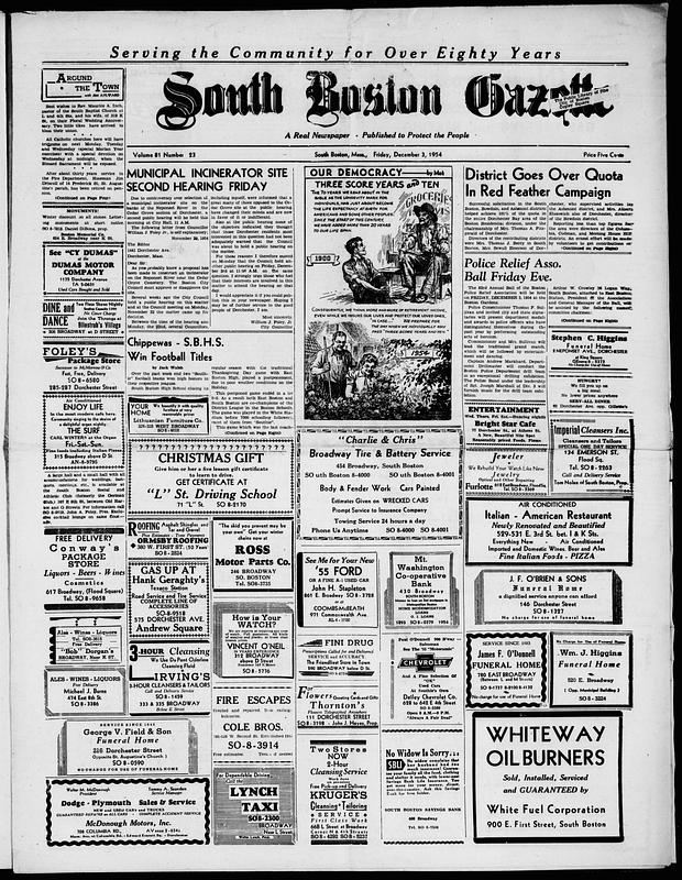 South Boston Gazette, December 03, 1954 - Digital Commonwealth