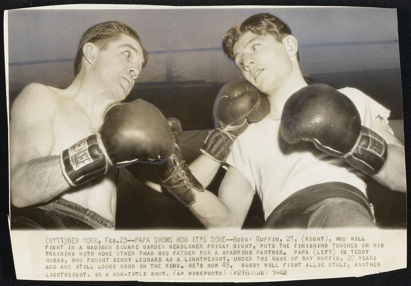 Papa Shows How It's Done -- Bobby Ruffin, 21, (right), who will fight ...