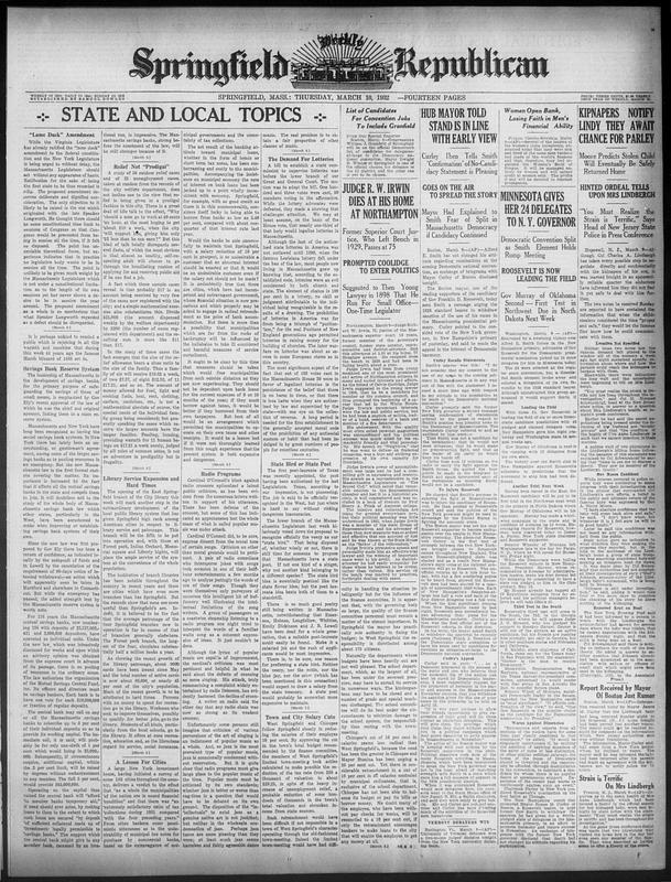 Springfield Weekly Republican - Digital Commonwealth