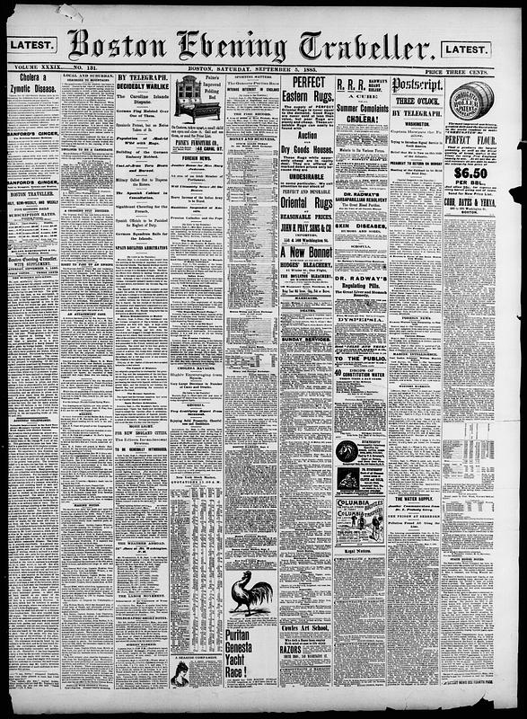 Boston Evening Traveller. September 05, 1885 - Digital Commonwealth