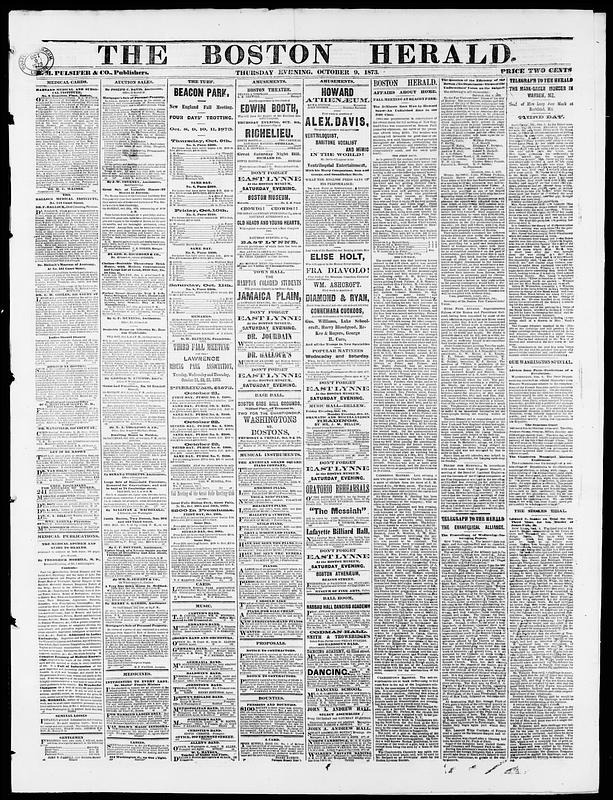 The Boston Herald. October 09, 1873 - Digital Commonwealth