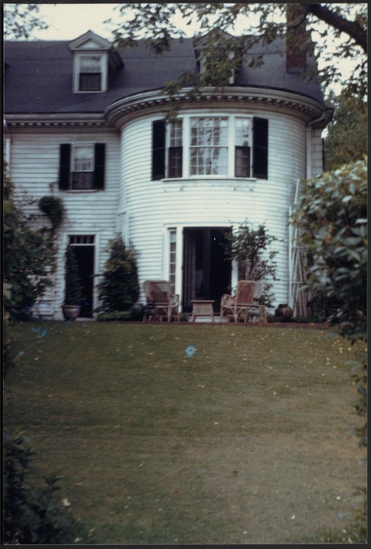 Ashdale Farm. Rear view of main house, patio - Digital Commonwealth