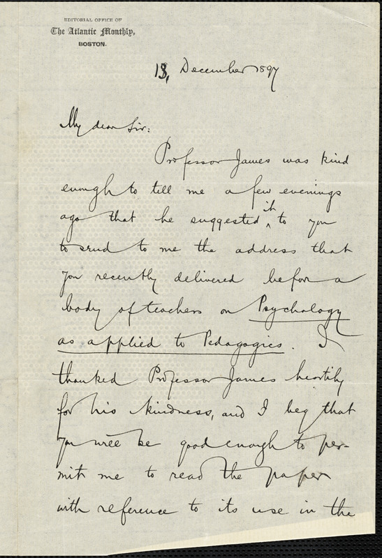 Page, Walter Hines, 1855-1918 autograph letter signed to Hugo ...