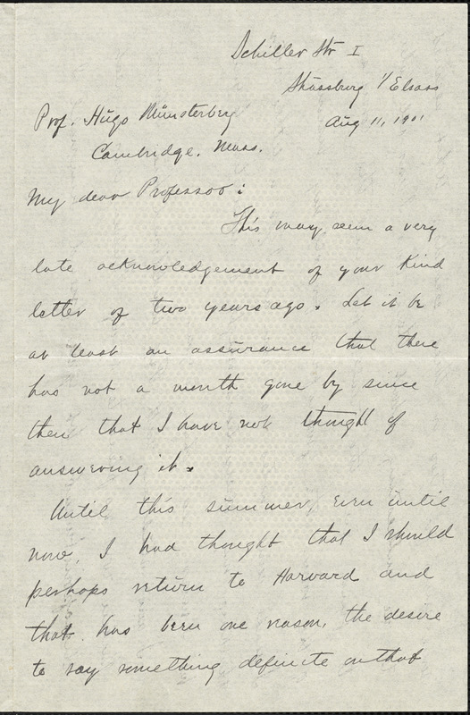 Park, Robert Ezra, 1864-1944 autograph letter signed to Hugo ...