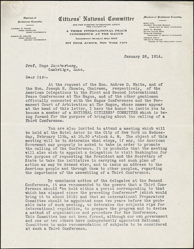Short, William Harrison, 1868-1935 typed letter signed to Hugo ...