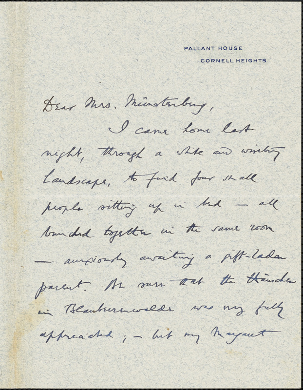Titchener, Edward Bradford, 1867-1927 autograph letter signed to Hugo ...