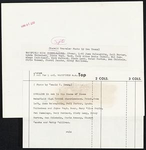 Wakefield High Cheerleader - (Front, L-R) Jean McLaughlin, Gail Porter ...