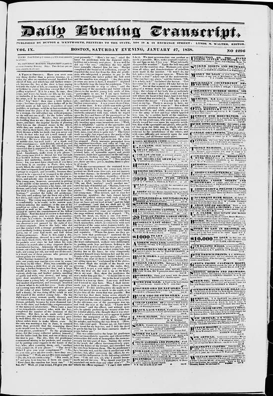 Daily Evening Transcript. January 27, 1838 - Digital Commonwealth
