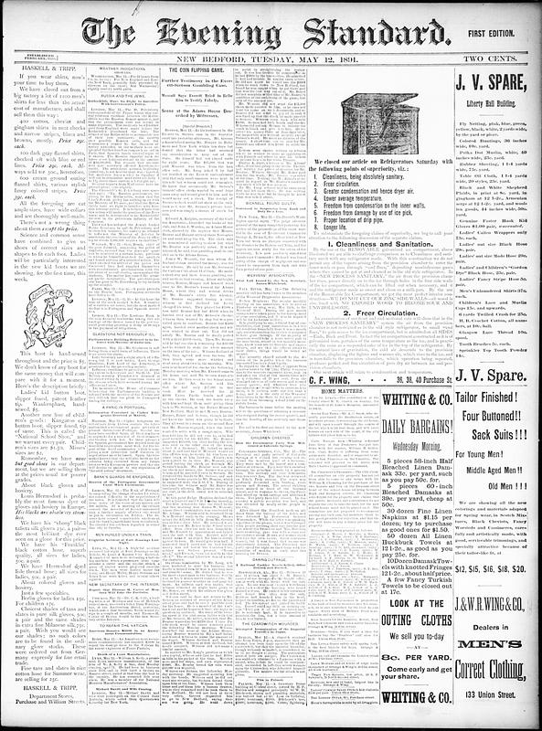 Evening Standard. May 12, 1891 - Digital Commonwealth