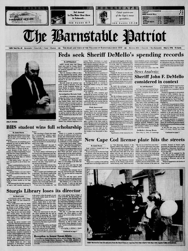 Barnstable Patriot. May 02, 1996 - Digital Commonwealth